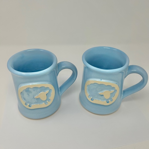 Grey Fox Pottery | Kitchen | Grey Fox Pottery Baby Blue Coffee Mugs ...